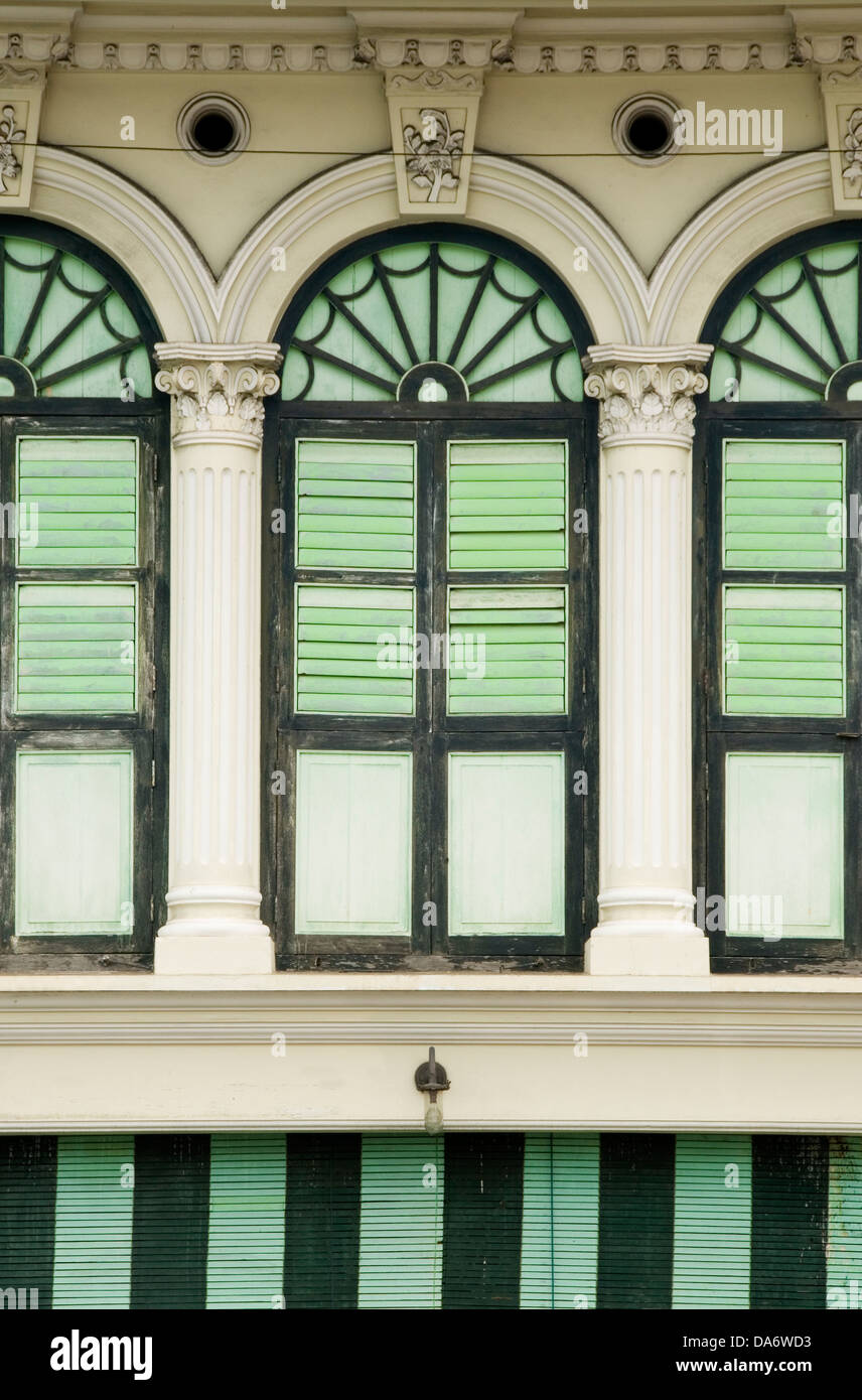 Heritage Windows, George Town, Penang, Malaysia Stock Photo - Alamy