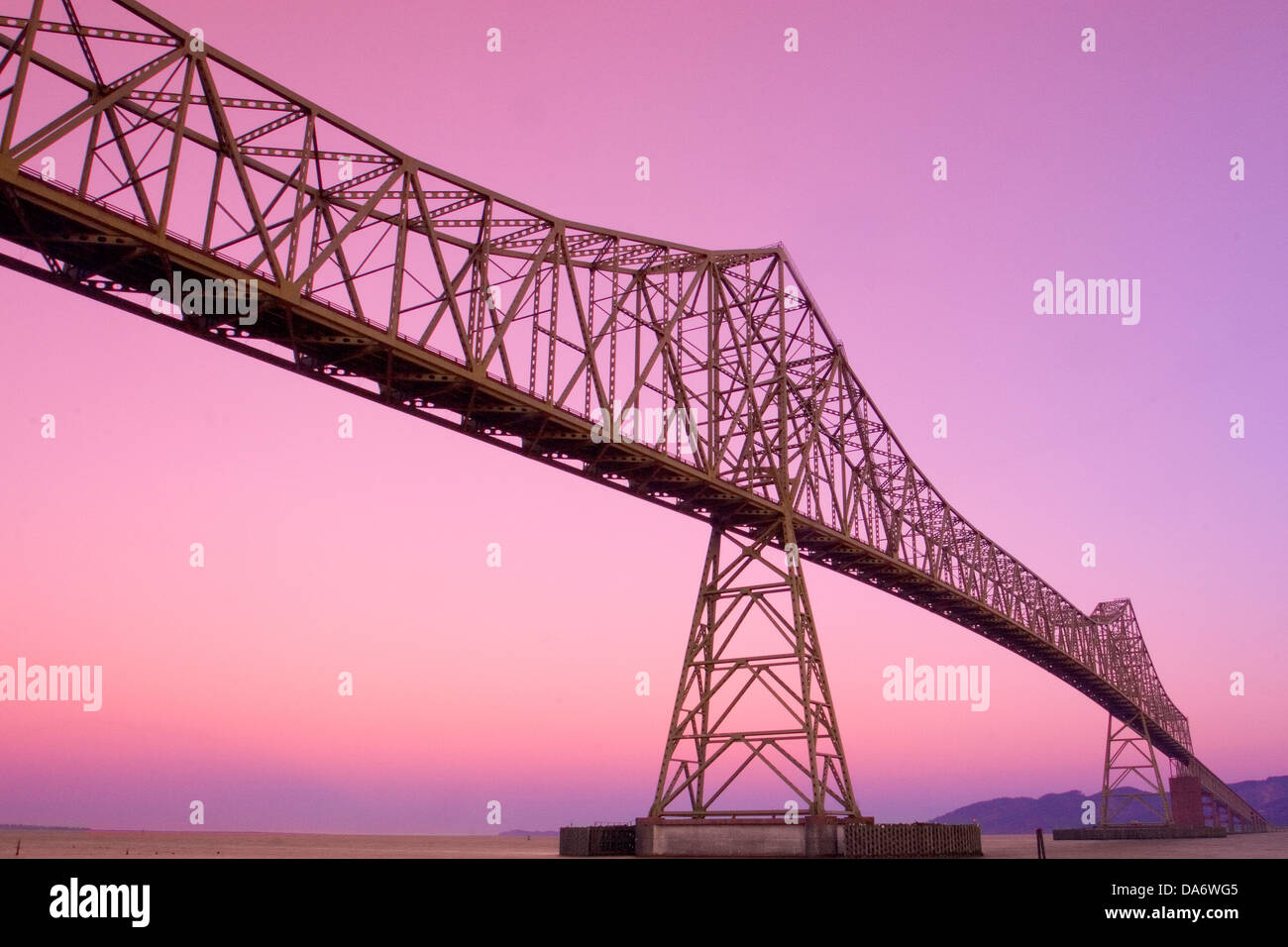 USA, United States, America, Oregon, Astoria, Coast, bridge, sunrise ...