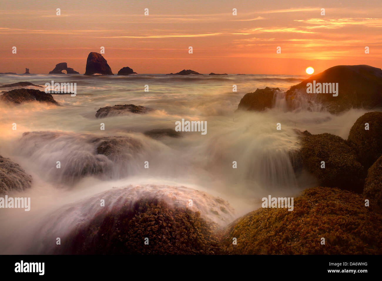 USA, United States, America, Oregon, Coastal, Haystacks, Oceans, Indian ...