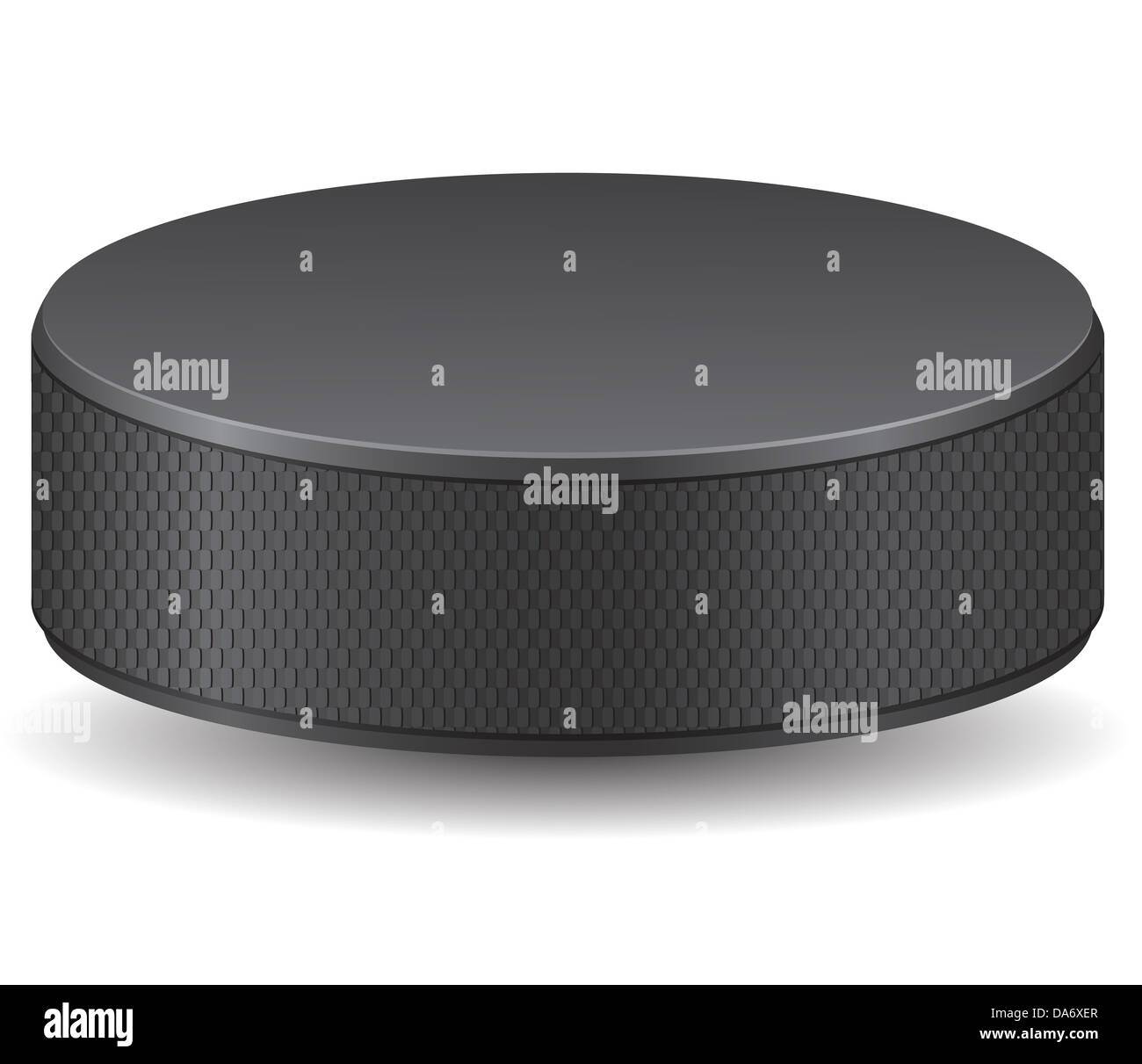 hockey puck illustration isolated on white background Stock Photo - Alamy