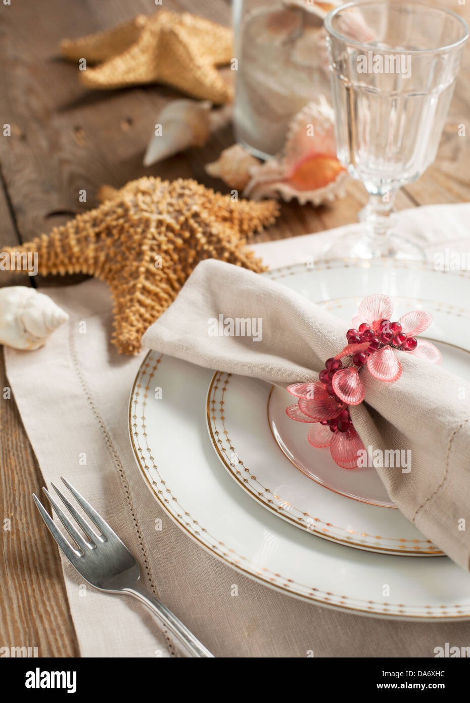 Summer table setting Stock Photo - Alamy