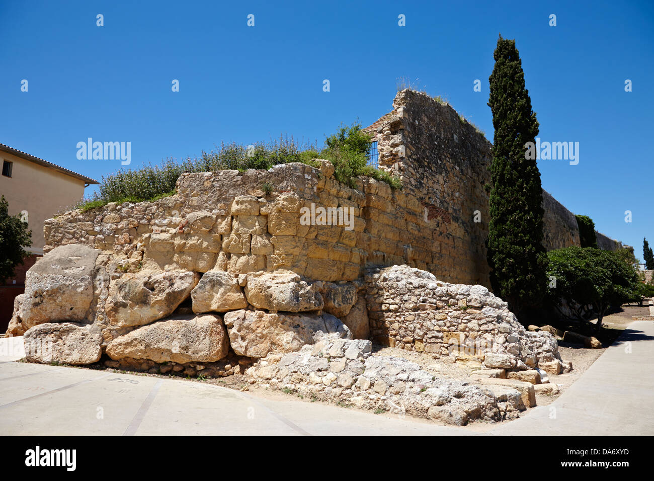 city walls in the roman ruins of tarraco unesco world heritage site ...