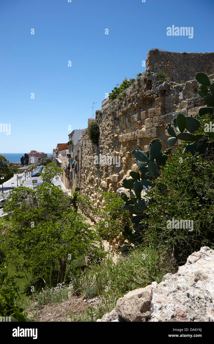 city walls in the roman ruins of tarraco unesco world heritage site ...