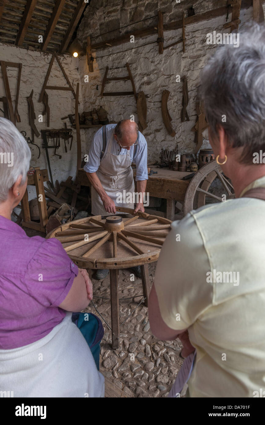 Wheelwright's demonstration at Acton Scott Historic Working Farm ...