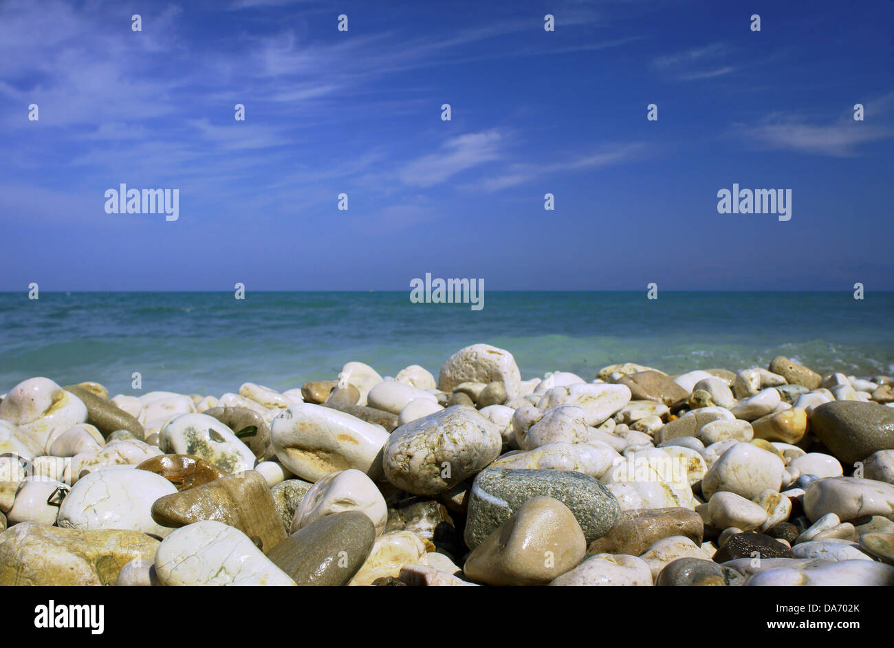pebbles on beach in Corfu Island, Greece Stock Photo - Alamy