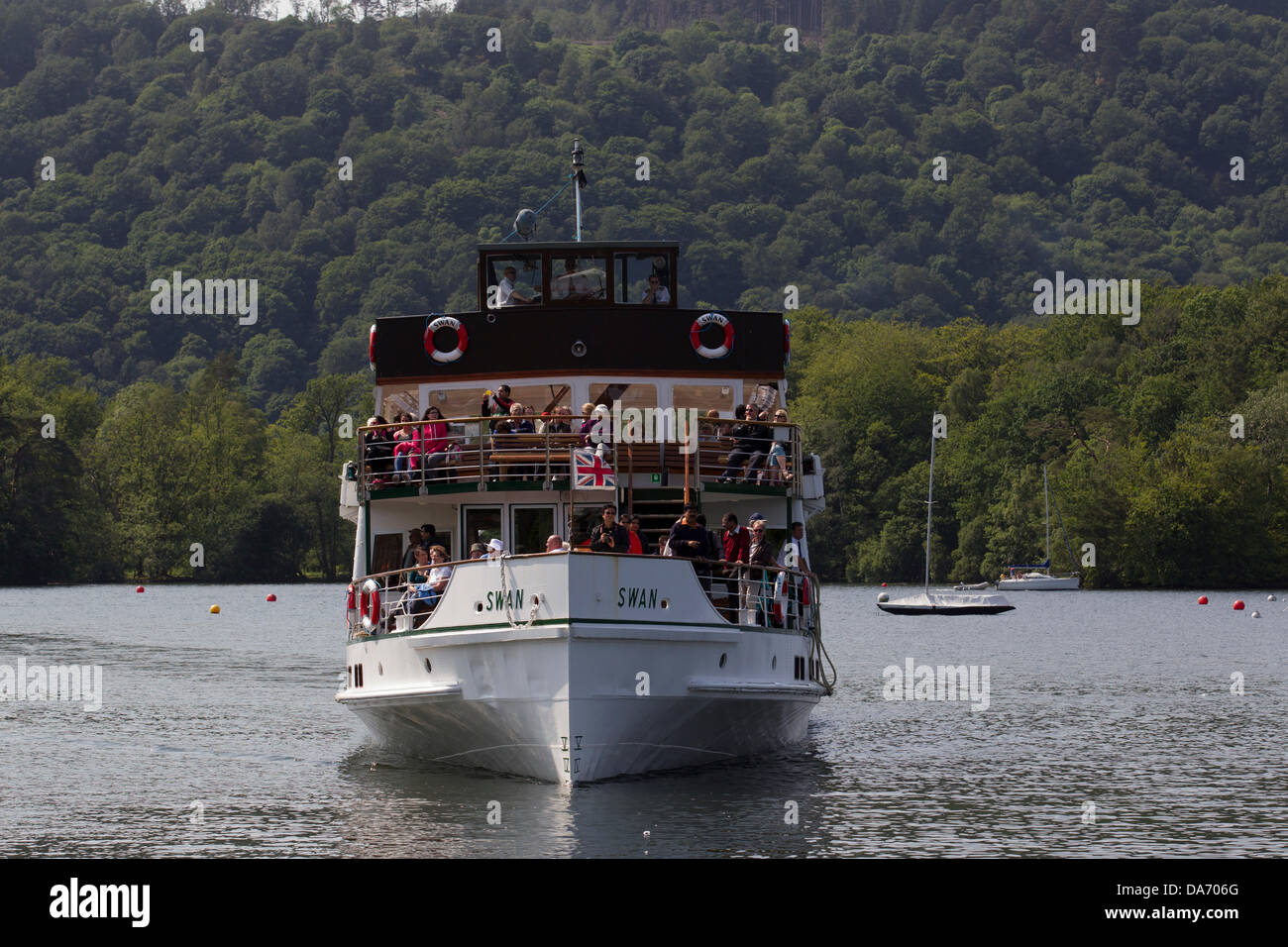 5th July 2013 UK Weather Bowness on Lake Windermere Cumbria. Sunny but ...