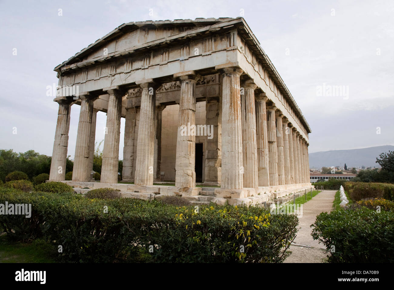 The Temple of Hephaestus in the Ancient Agora near the Acropolis in central Athens, Greece Stock ...