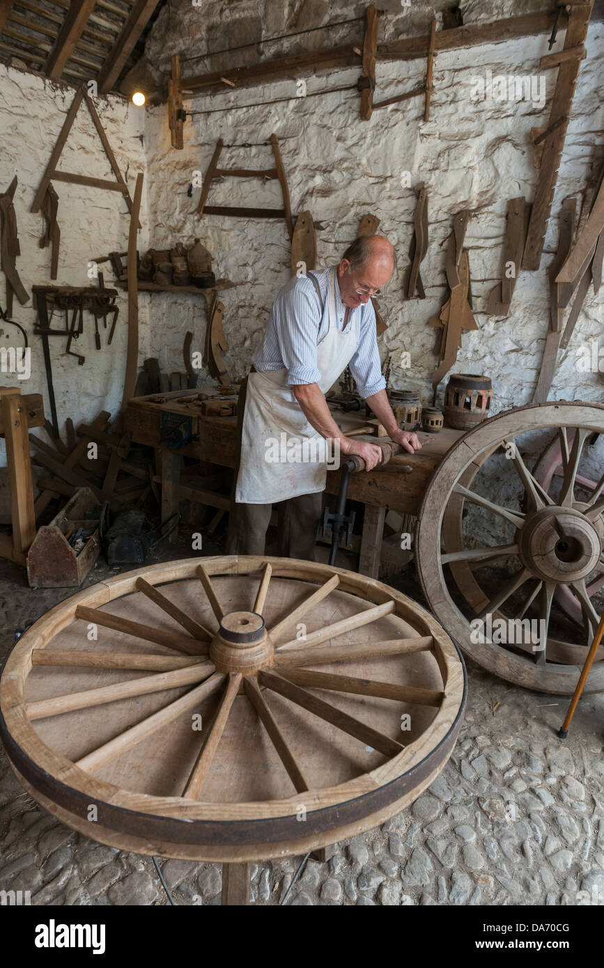 Wheelwright's demonstration at Acton Scott Historic Working Farm ...