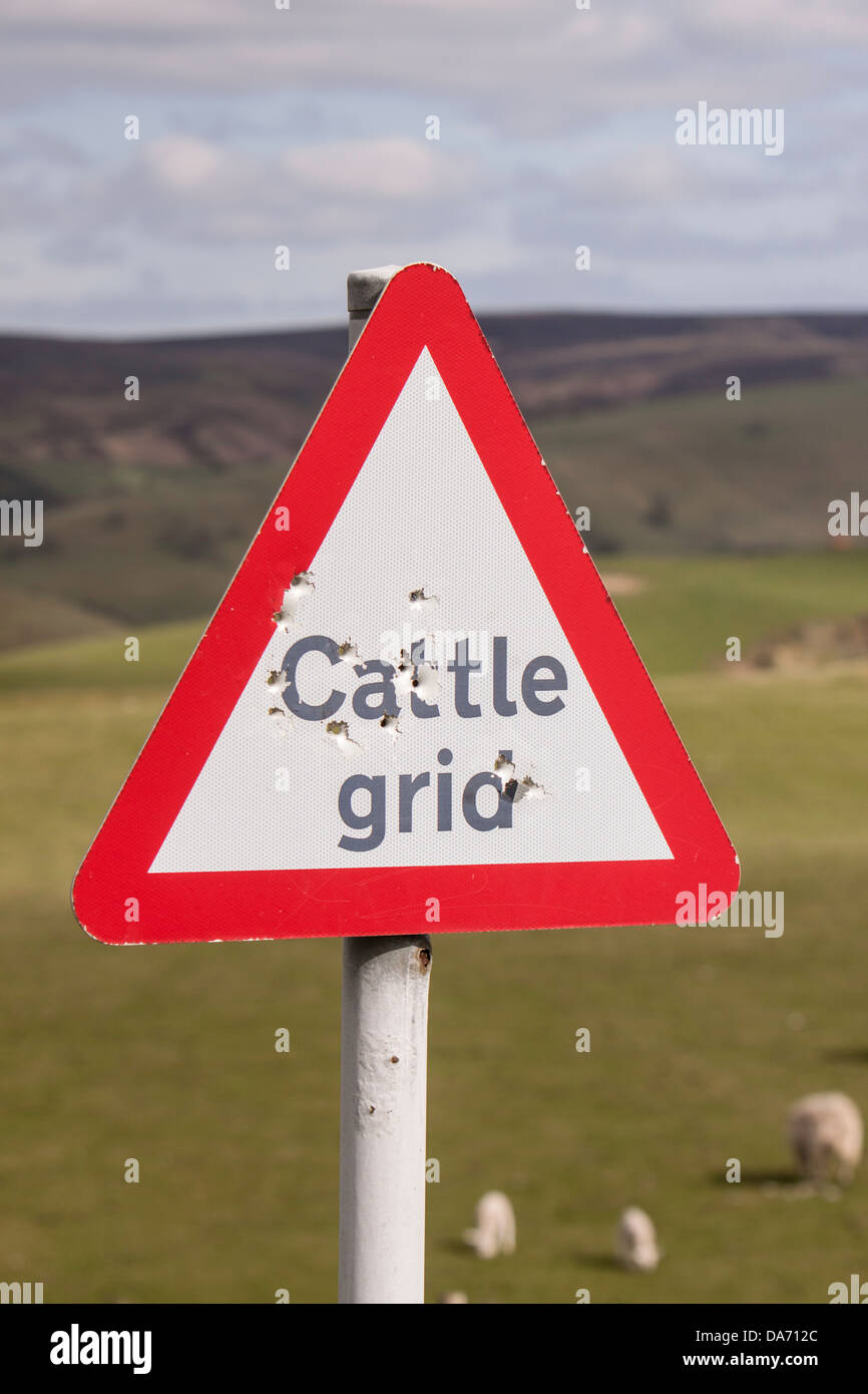 Road Sign Warning Cattle Grid High Resolution Stock Photography and ...