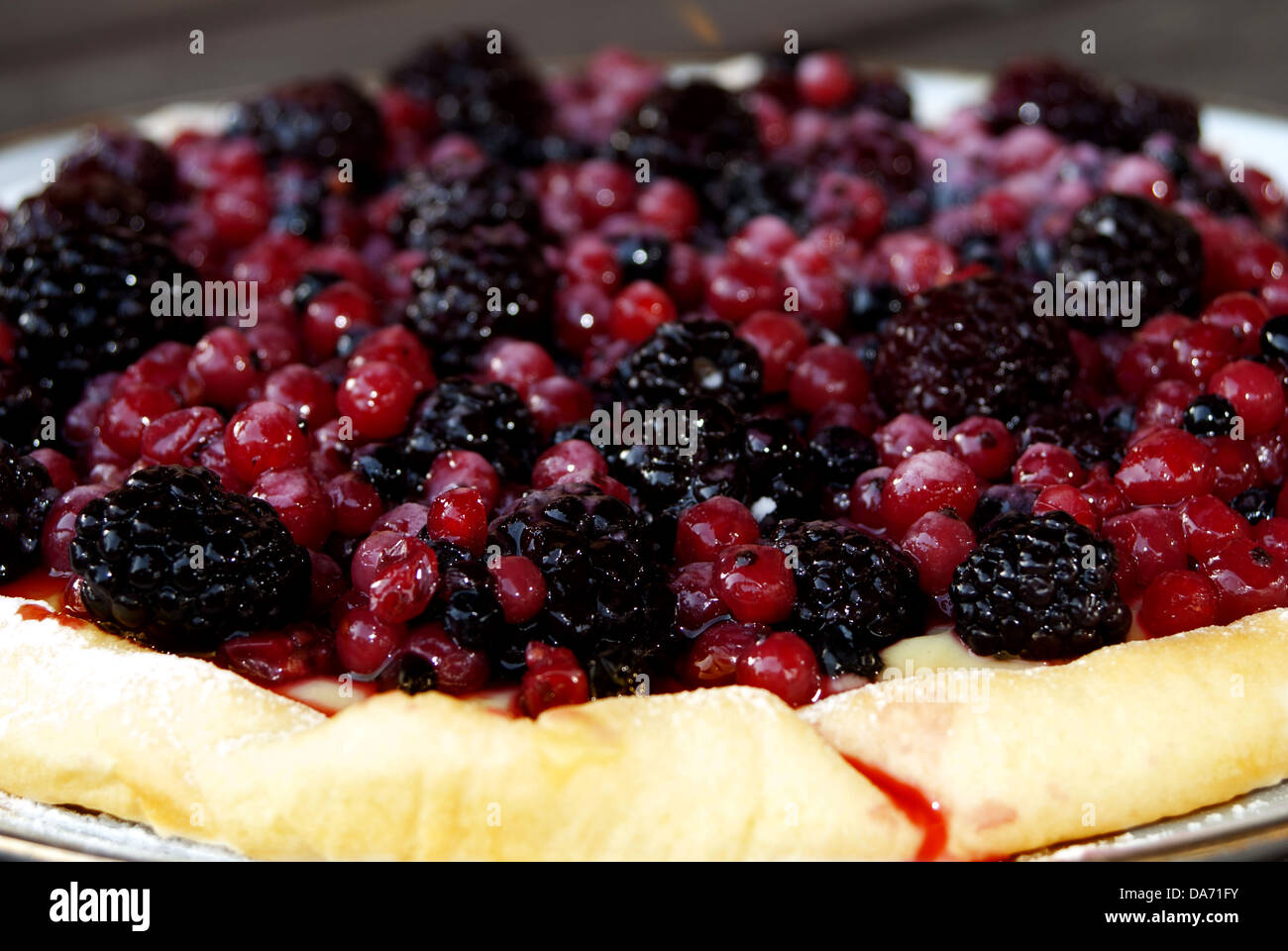 Italian dessert: a cake with fresh berries Stock Photo - Alamy
