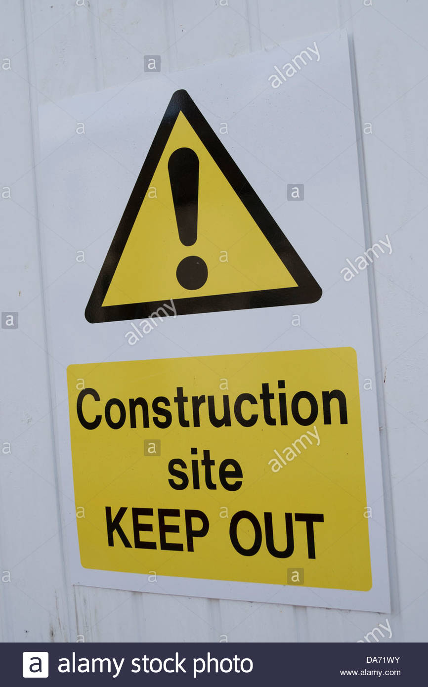 Danger Sign Construction Site High Resolution Stock Photography and ...