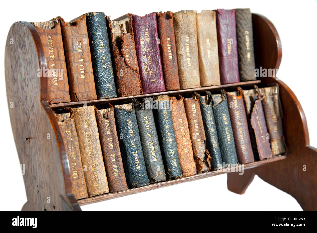 Wooden bookshelf with antique books hi-res stock photography and images ...