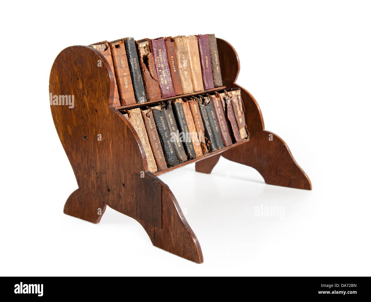 Row of Antique Books on the Shelf Stock Photo - Alamy