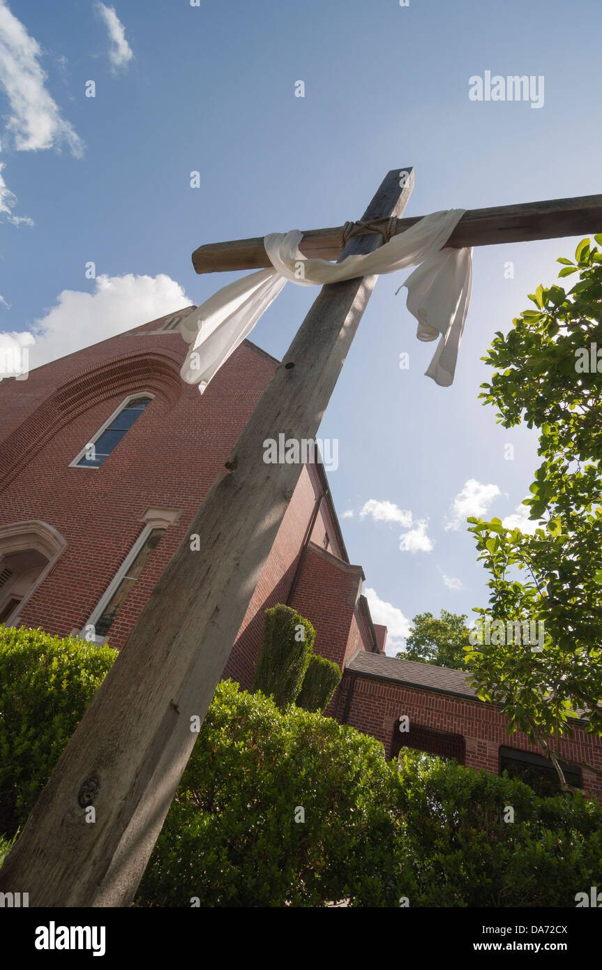 Cross draped with cloth hi-res stock photography and images - Alamy