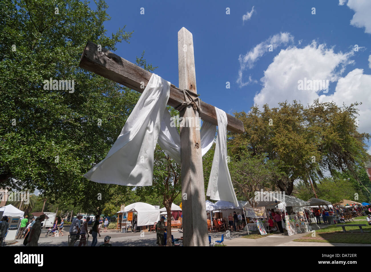 Cross draped with cloth hi-res stock photography and images - Alamy