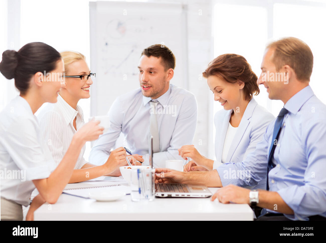 business team having meeting in office Stock Photo - Alamy
