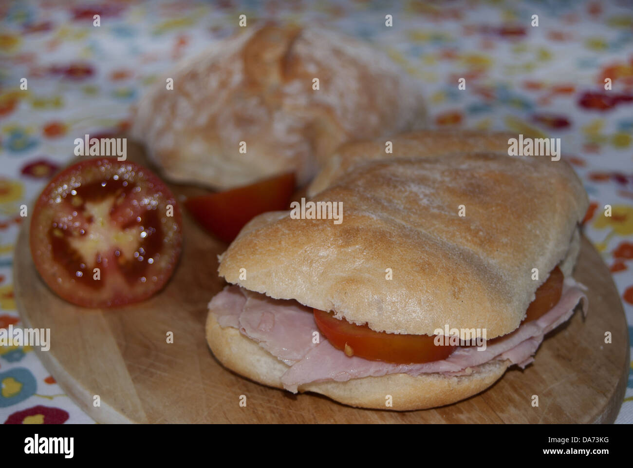 A typical Italian sandwich with ham, cheese and tomato Stock Photo - Alamy