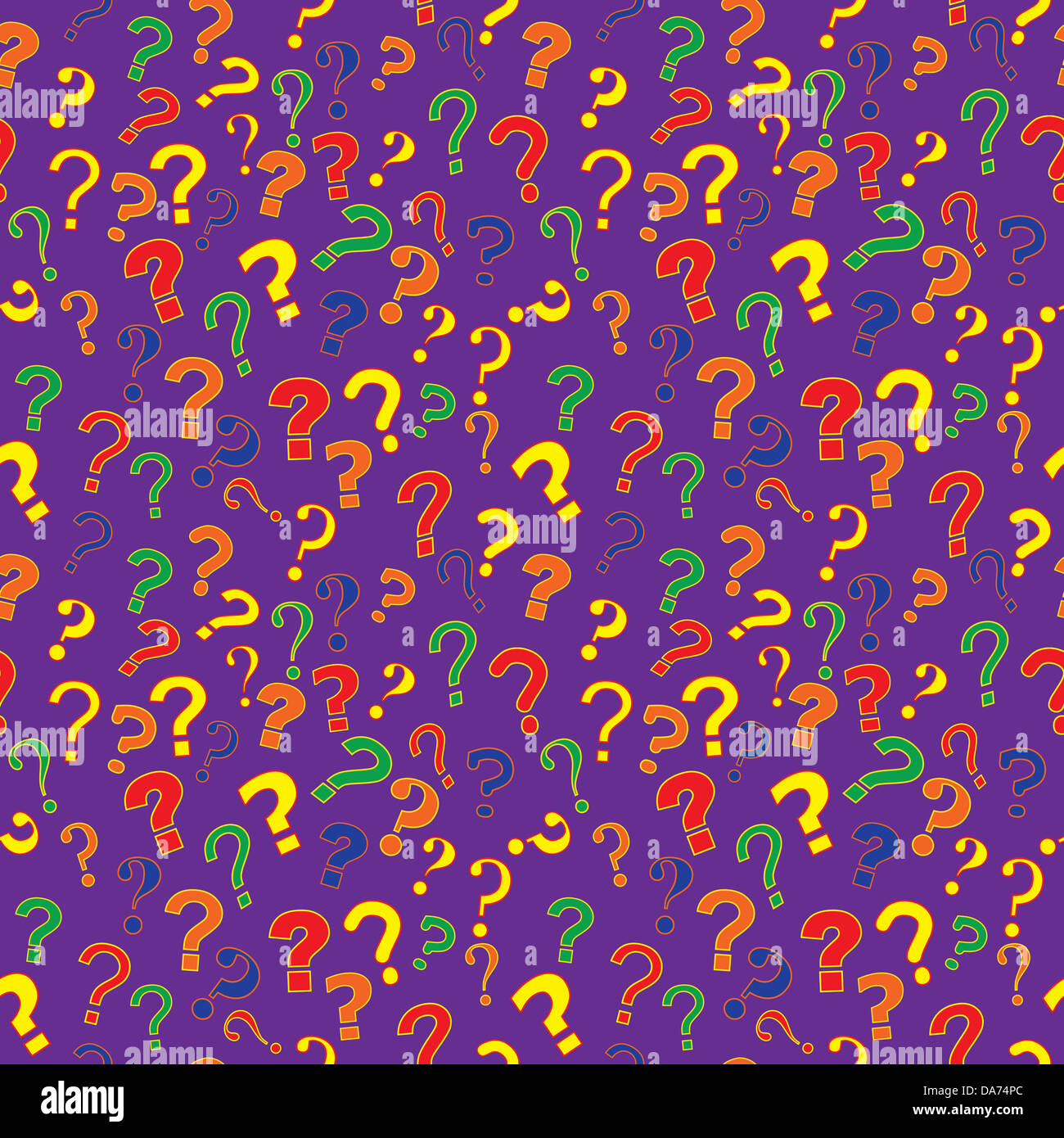 seamless pattern with question marks Stock Photo - Alamy