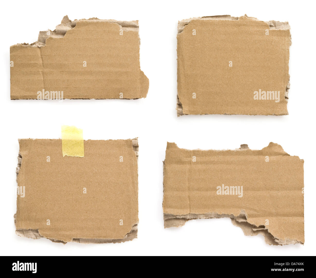 cardboard pieces isolated on white background Stock Photo - Alamy
