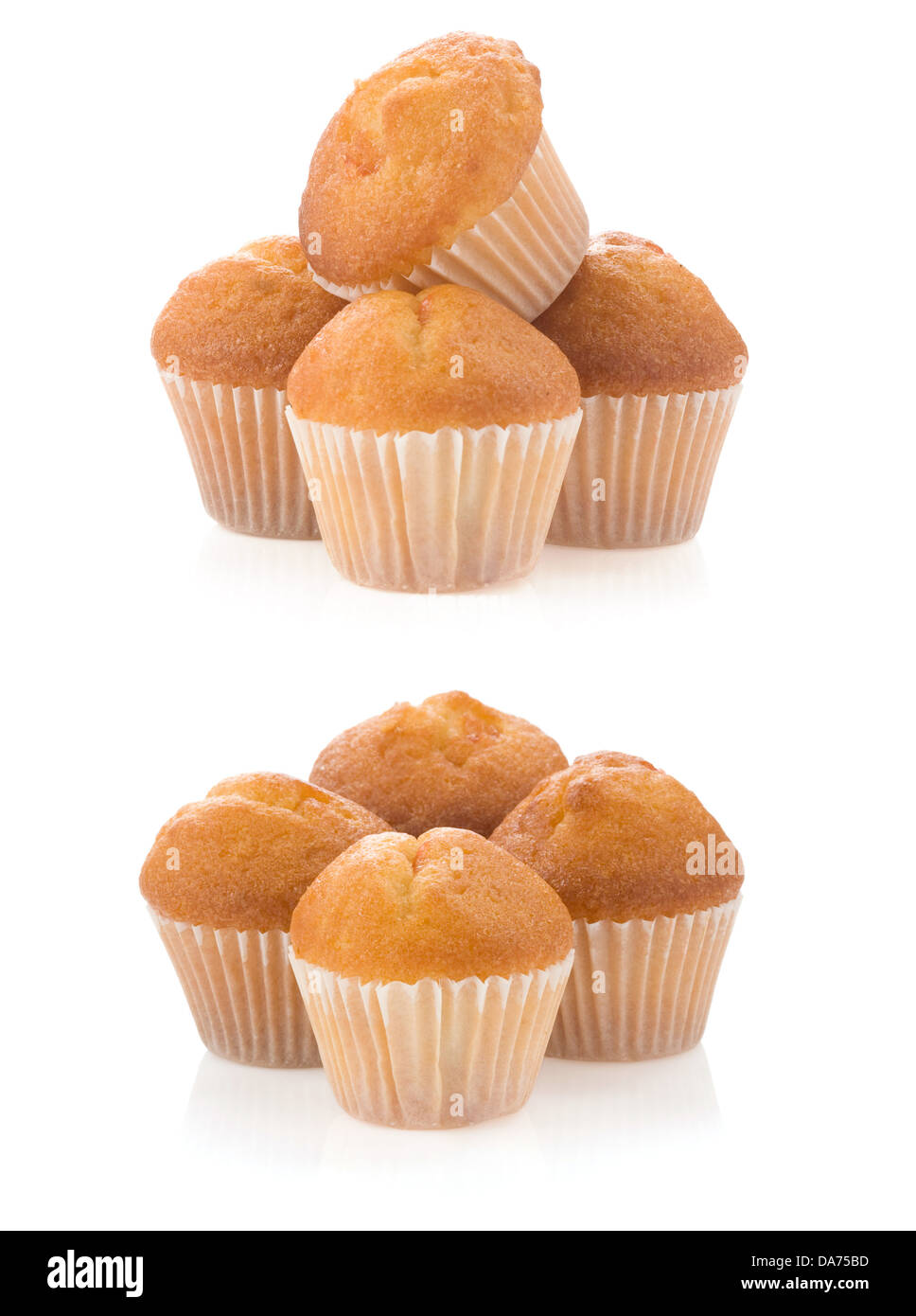 muffin cakes collage isolated on white background Stock Photo - Alamy