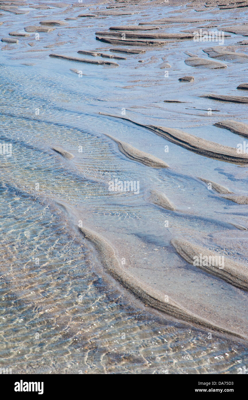 tidal pool ripples and waves on beach shoreline Stock Photo - Alamy