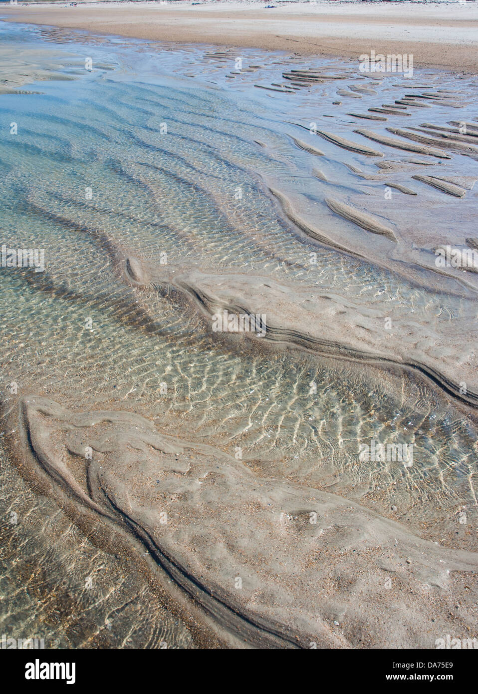 tidal pool ripples and waves on beach shoreline Stock Photo - Alamy