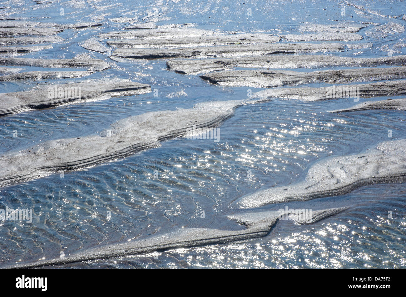 tidal pool ripples and waves on beach shoreline Stock Photo - Alamy
