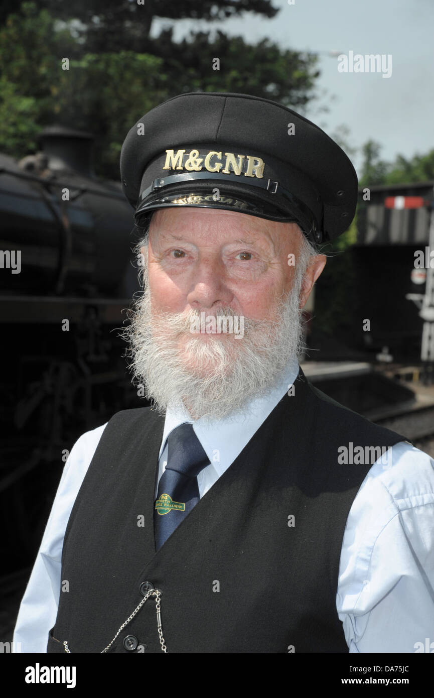 The Station Master at Sheringham station Norfolk Stock Photo - Alamy