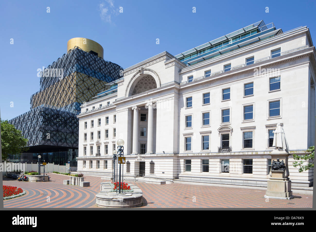 Baskerville House and the new Library, Centenary Square, Birmingham, England, UK Stock Photo - Alamy
