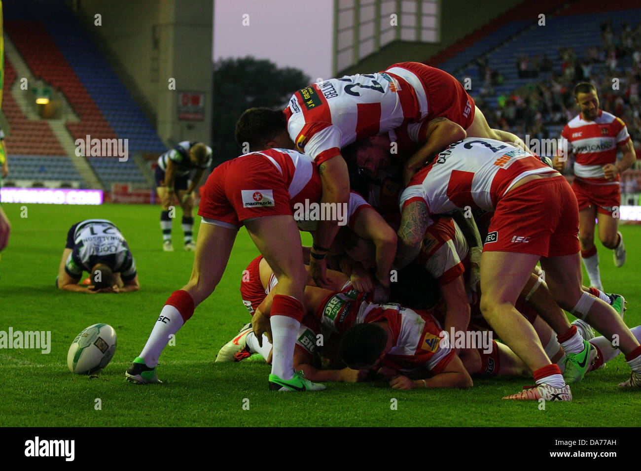 Wigan, Greater Manchester, UK. 05th July, 2013. Chris Tuson of Wigan ...