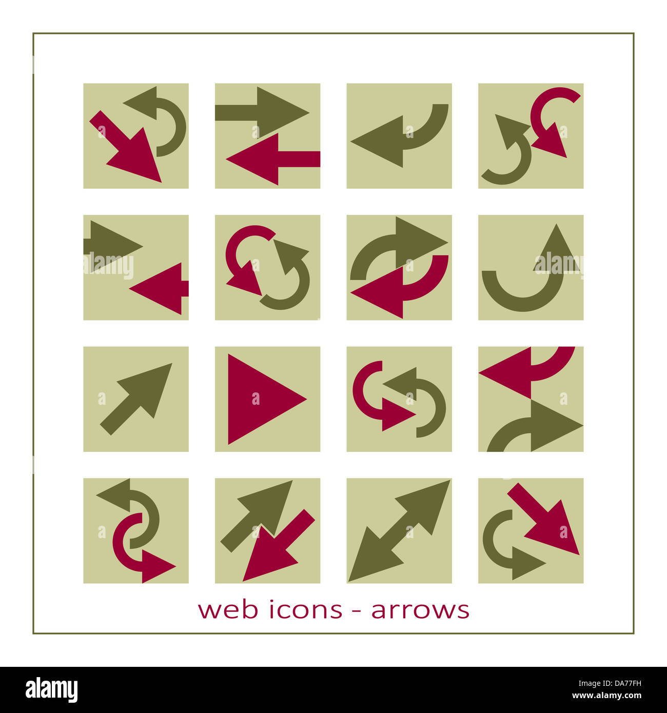 new set of web icons with arrow symbols can use like design elements ...