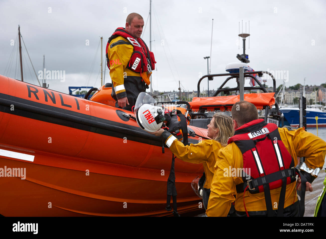 rnli lifeboat and crew county down northern ireland uk Stock Photo - Alamy