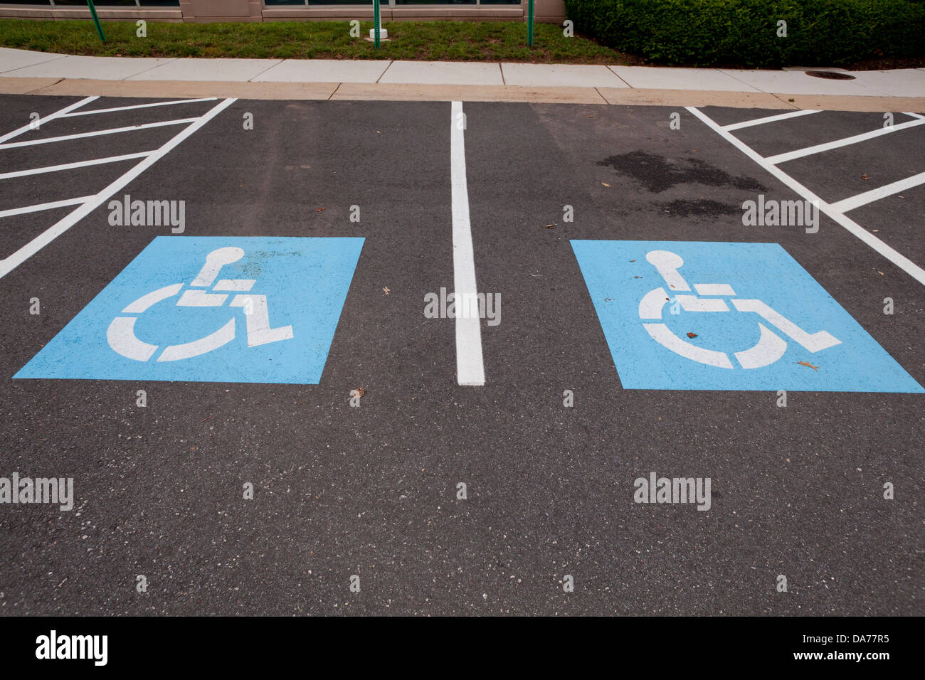 Disabled parking spaces Stock Photo - Alamy