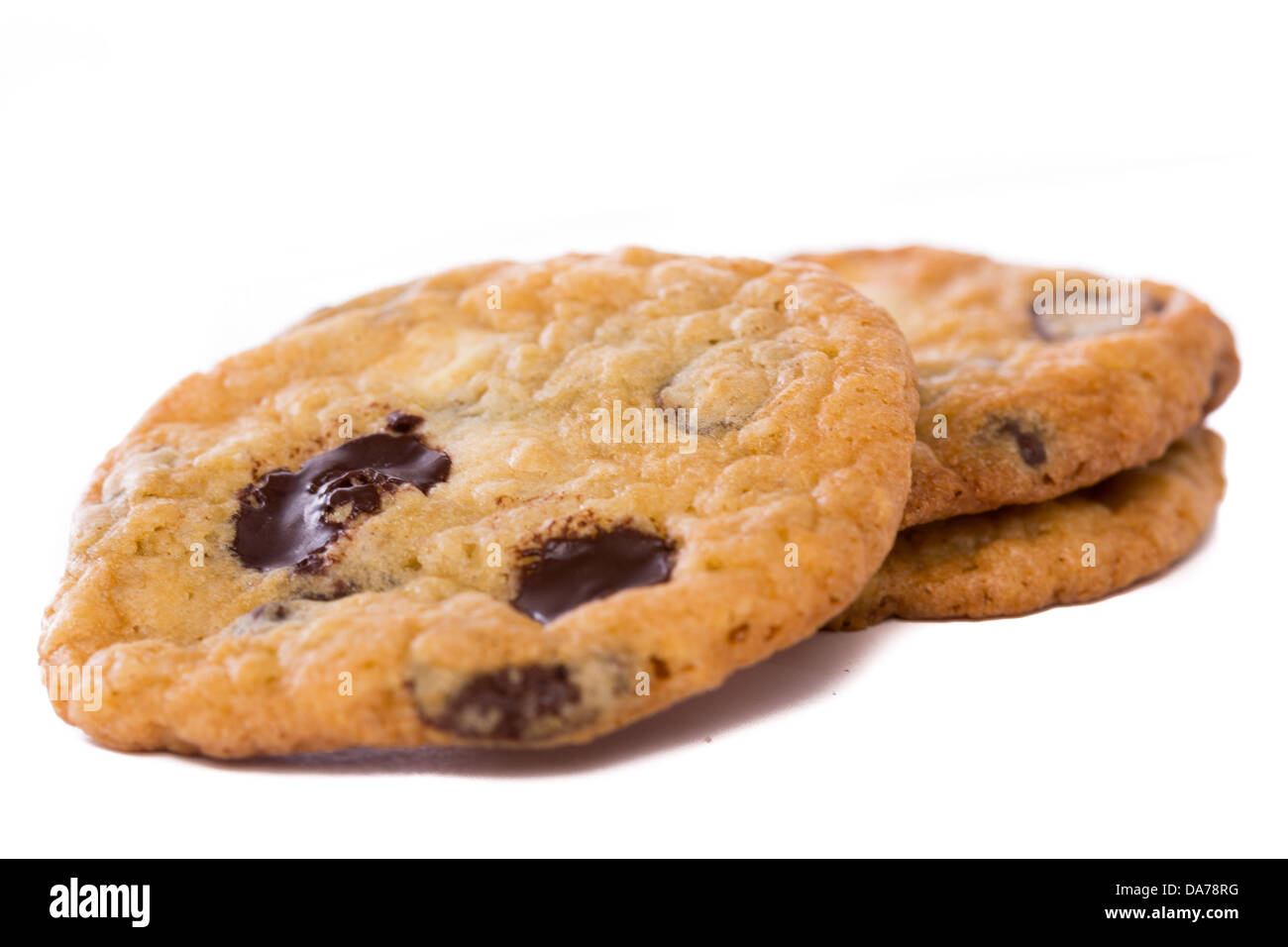 Chocolate cookies on white background Stock Photo - Alamy