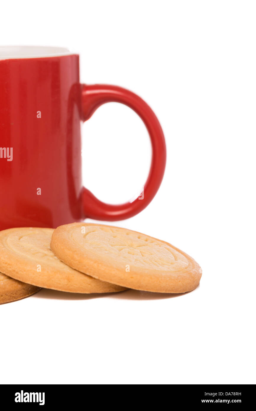 Red mug tea biscuit hi-res stock photography and images - Alamy