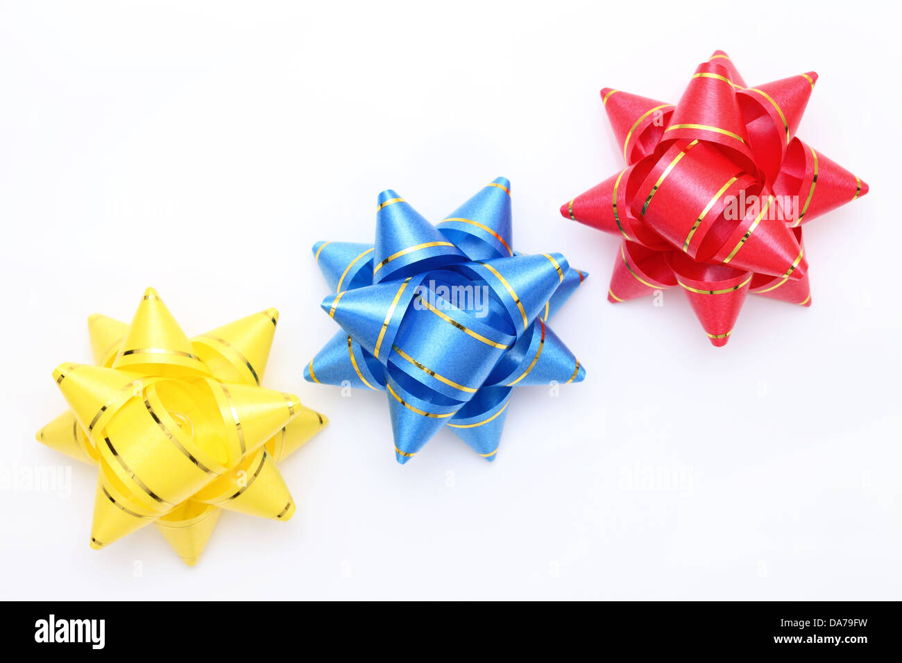 Gift ribbon on a white background Stock Photo - Alamy