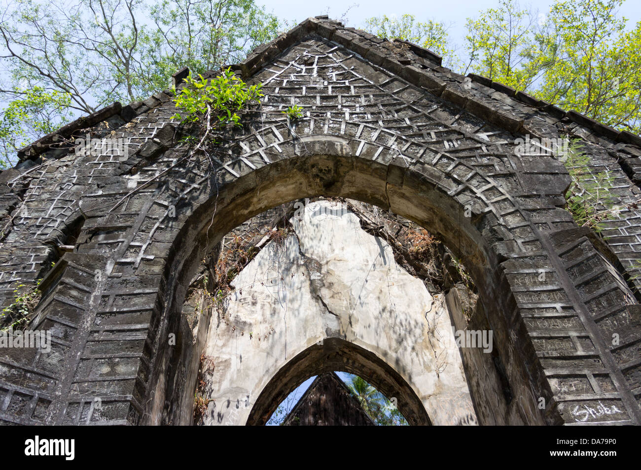 Ruins of Presbyterian church, Ross Island, Port Blair, Andaman and ... Ruins of Presbyterian church, Ross Island, Port Blair, Andaman and ...