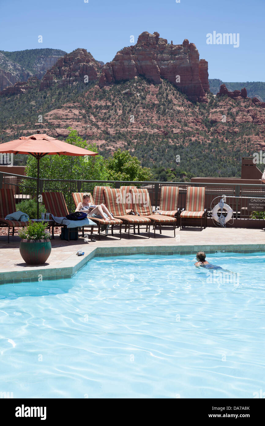 June 9, 2013 - Sedona, Arizona, U.S. - Swimming pool of the Hyatt Pinon ...