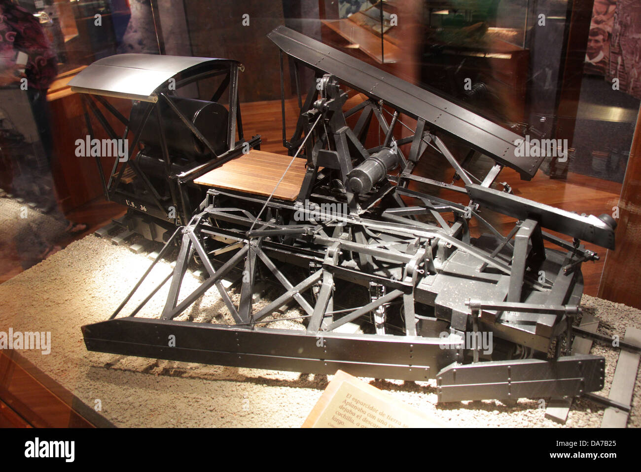 Panama Canal Visitor Center at Panama City. Excavation locomotive model ...