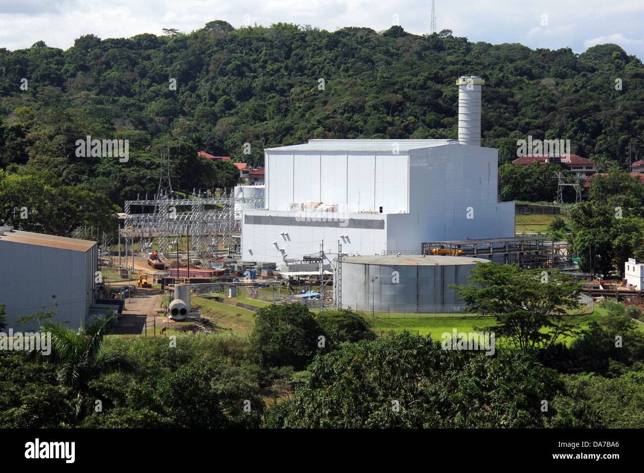 Panama Canal Authority operated power plant at Miraflores Stock Photo ...
