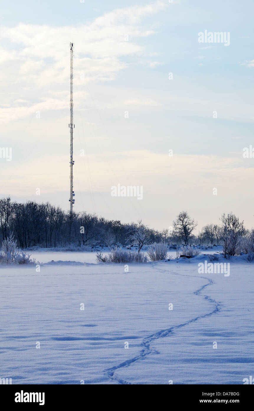 Tracks to the mast Stock Photo - Alamy