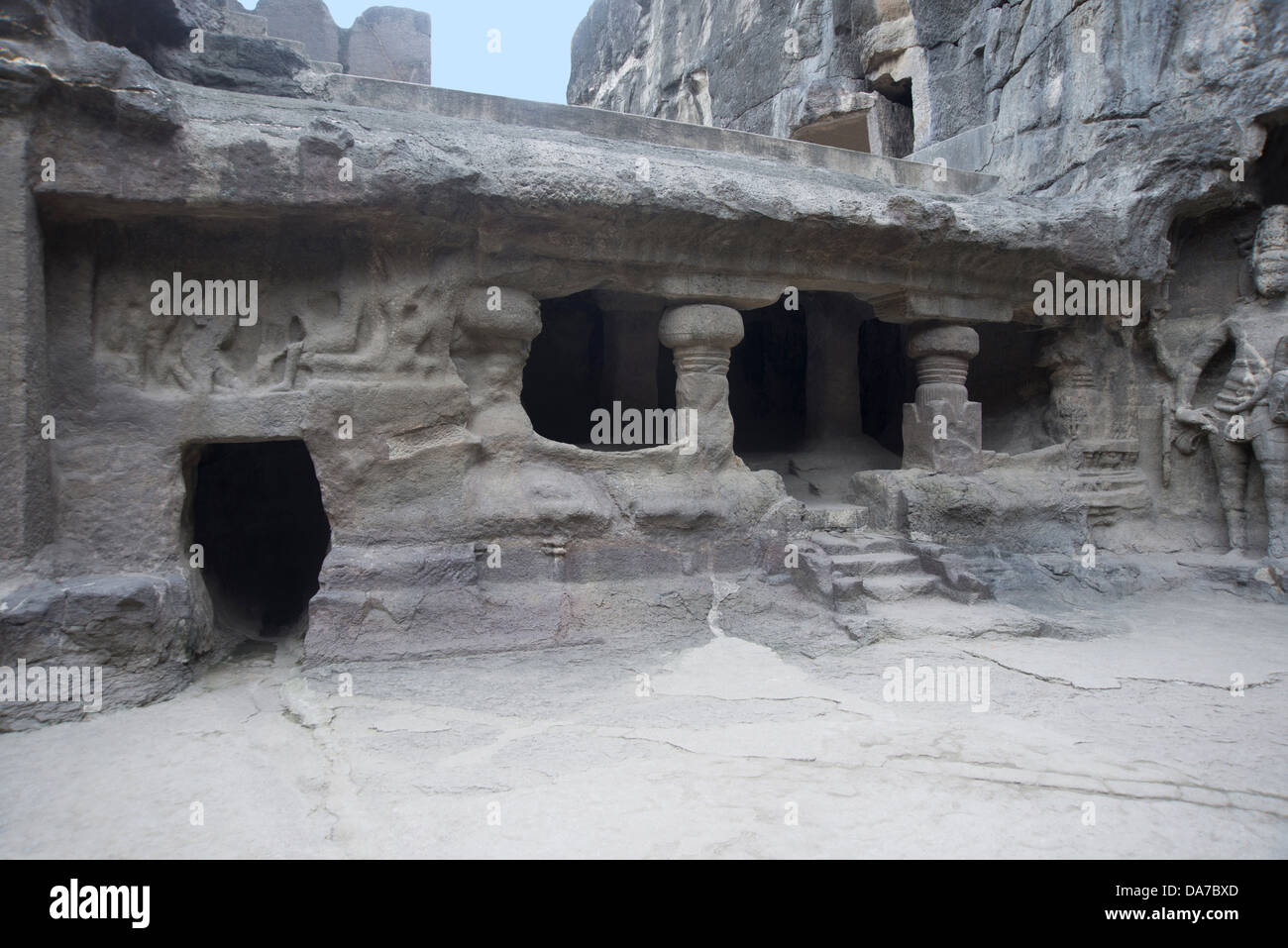 Cave 16 : Shrine of the river Goddesses. Shrine on the south wall of ...