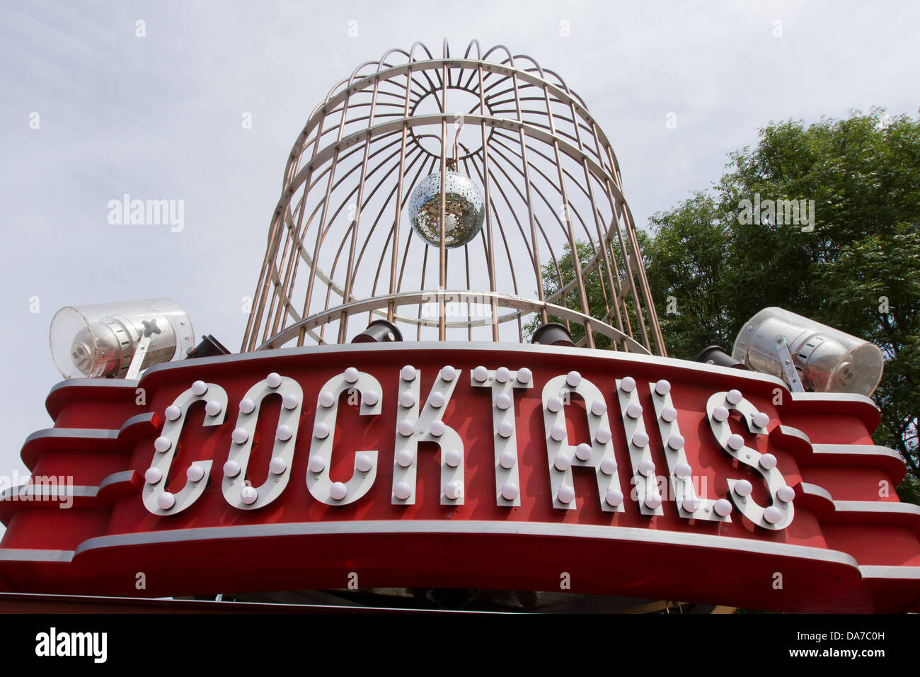 The Cockatoo cocktail bar at the Glastonbury Festival 2013 Stock Photo ...