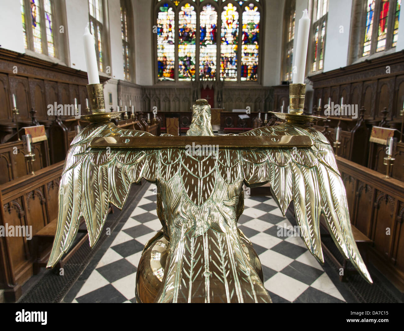 Eagle lectern in the Chapel of Wadham College, Oxford 3 Stock Photo - Alamy