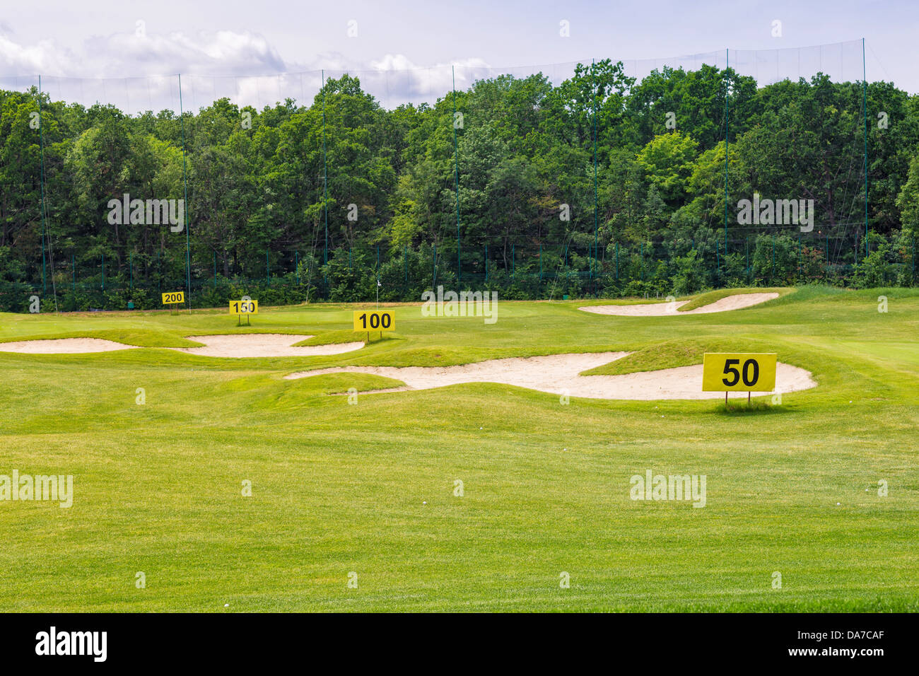 Perfect wavy ground with nice green grass on a golf field Stock Photo ...