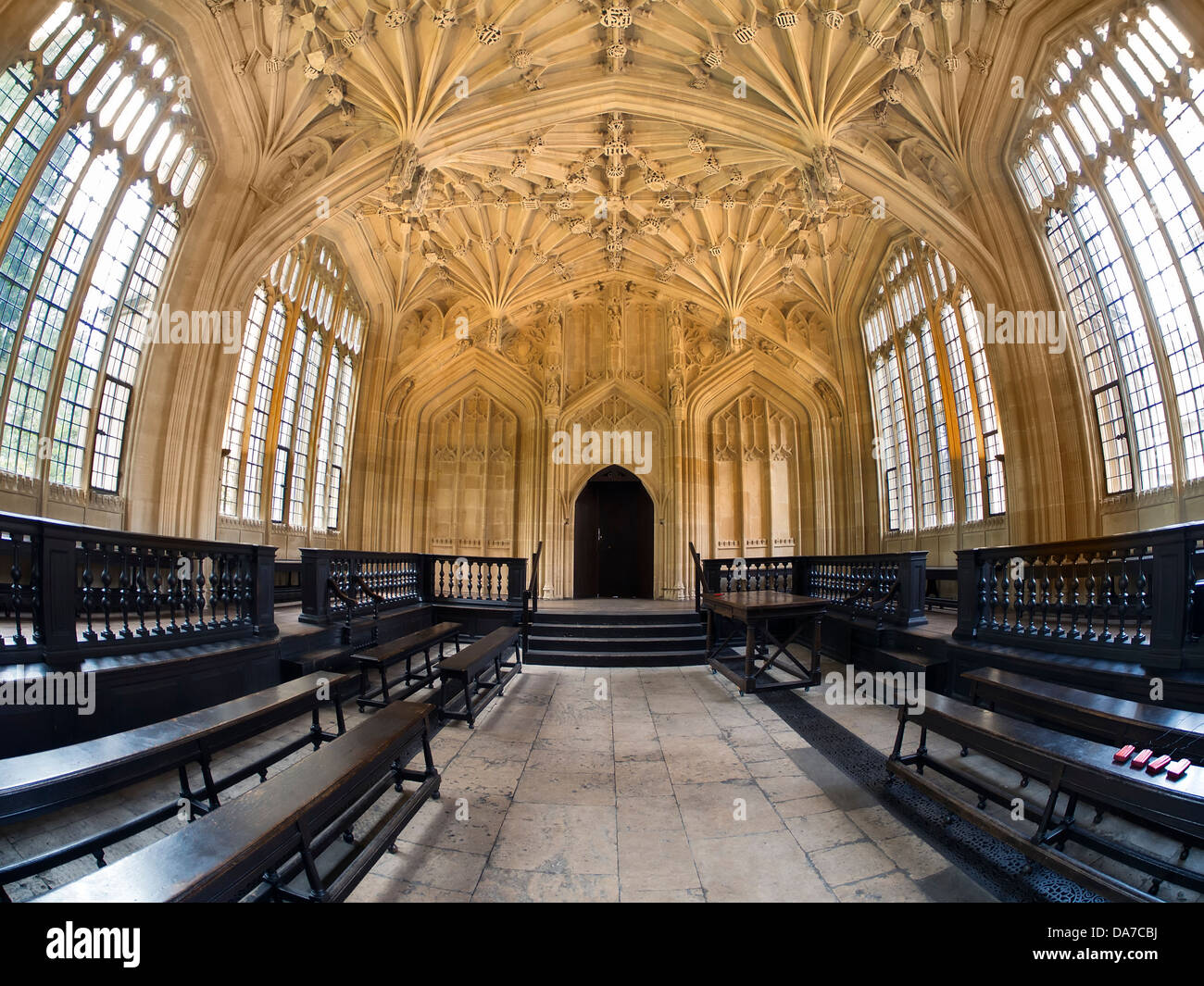The ceiling of the Divinity School, Bodleian Library, Oxford - fisheye ...