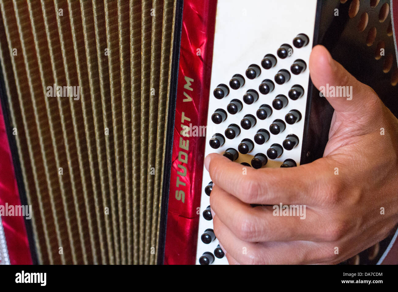 Man playing the accordion Stock Photo - Alamy