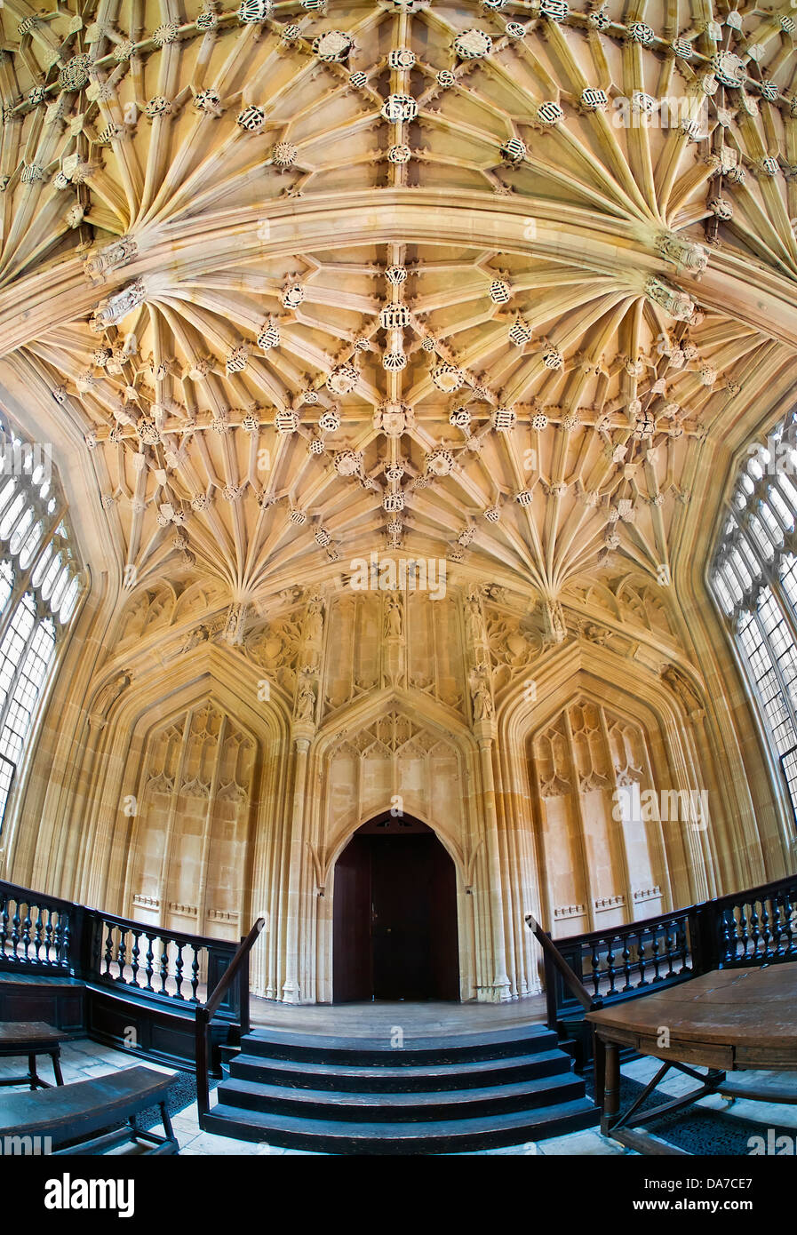 The ceiling of the Divinity School, Bodleian Library, Oxford - fisheye ...