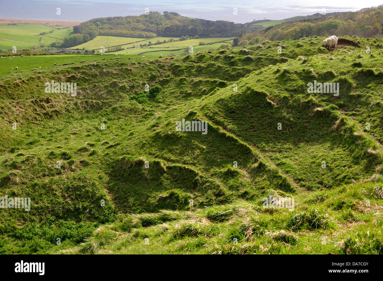 A view of Abbotsbury Castle hillfort Dorset UK Stock Photo - Alamy