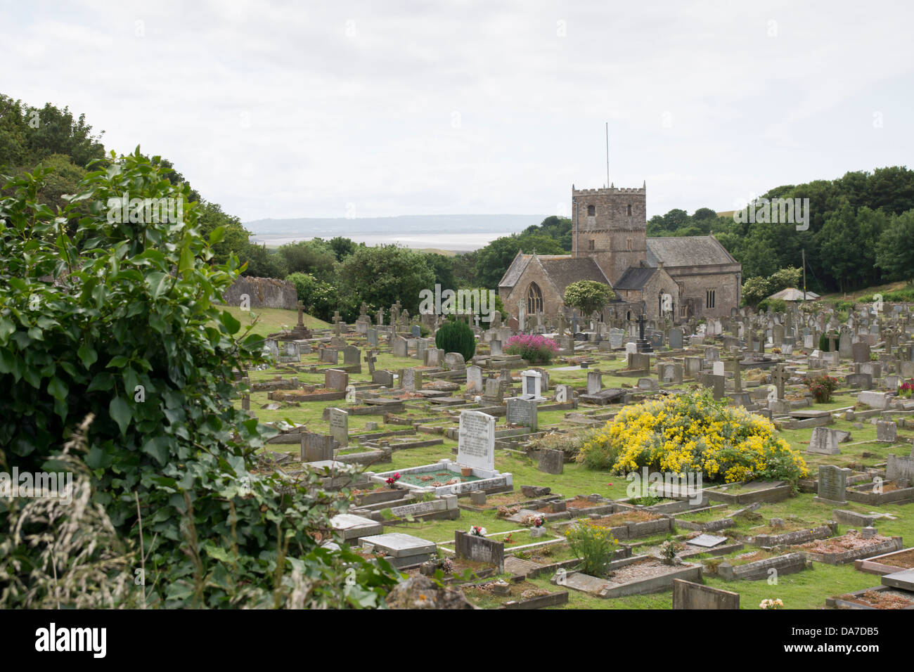 St Andrews Church, Clevedon on the North Somerset coast England Stock ...